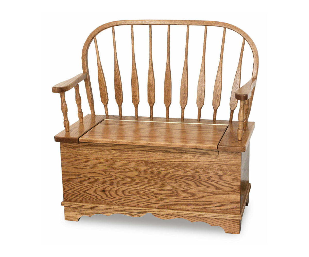 Amish Low Feather Bow Bench 3 or 4 foot – AmishFirstFurniture